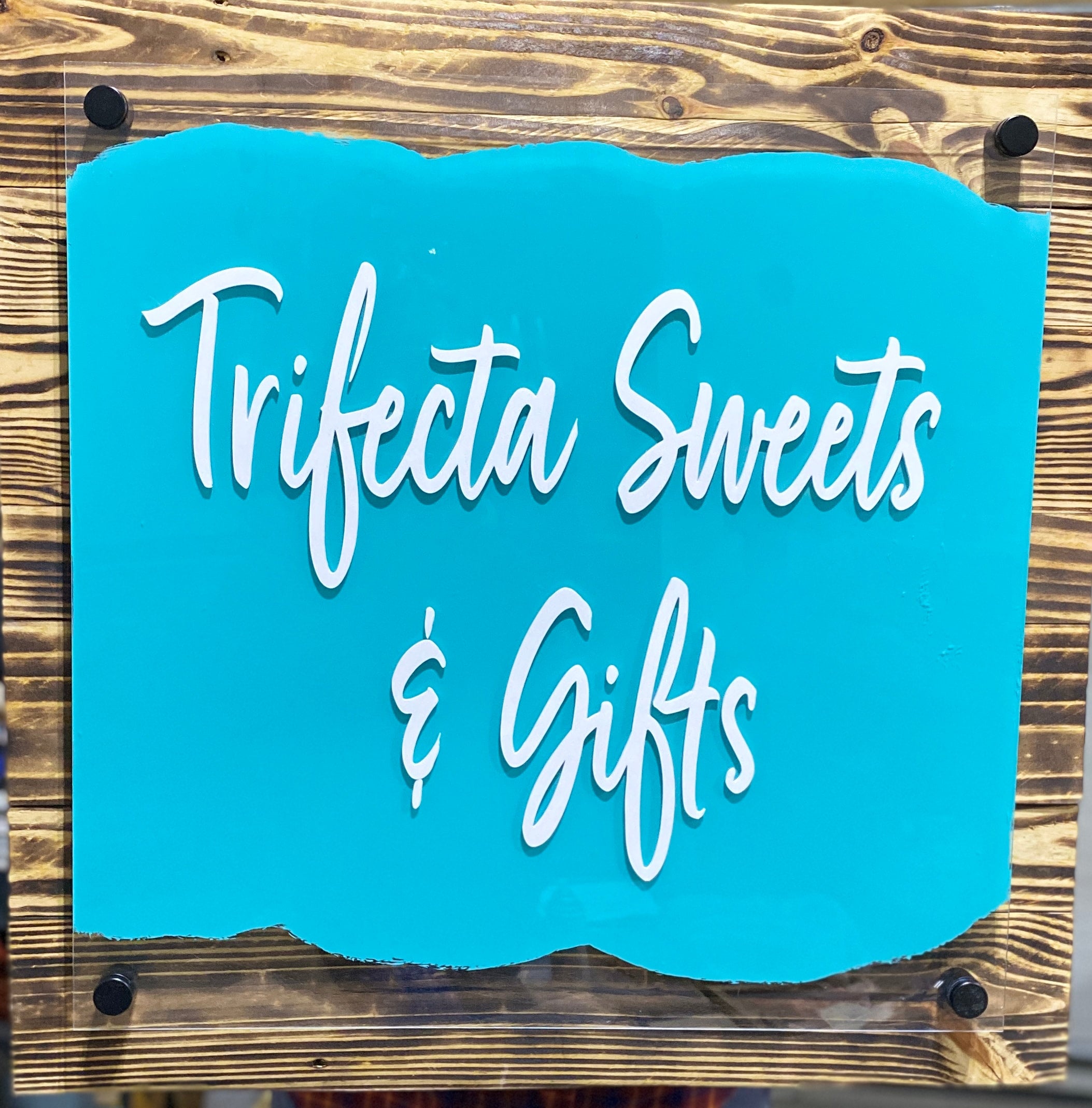 Custom 3D Stacked Wood and Acrylic Logo Sign | Moran Creative Minds, LLC