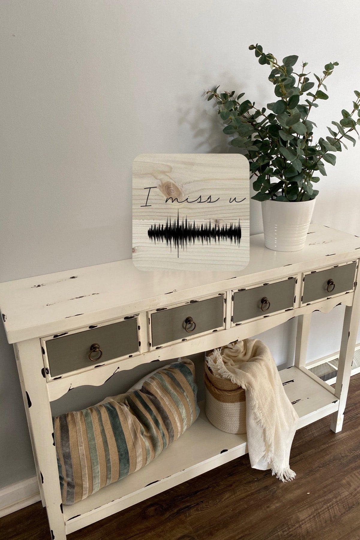 Handwritten 3D wood sign with sound wave | Moran Creative Minds, LLC